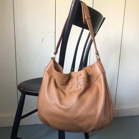 Tory Burch | Bags | Tory Burch Stacked T Hobo Bag Tan | Poshmark